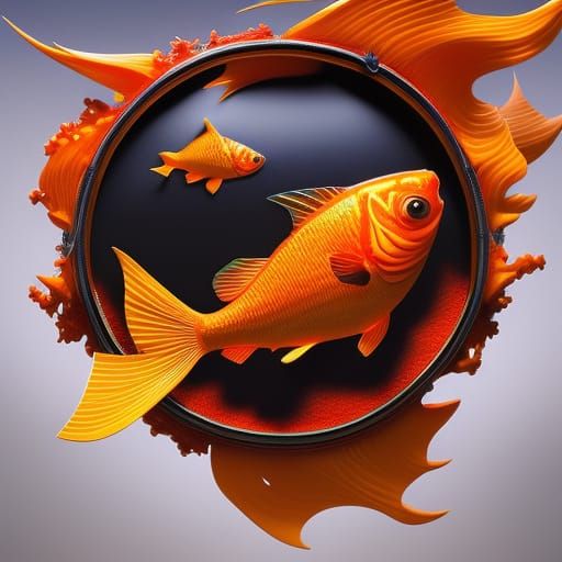 goldfish medallion - AI Generated Artwork - NightCafe Creator