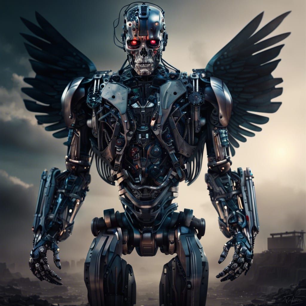 full body robot head to toe see interworkings terminator style sing ...