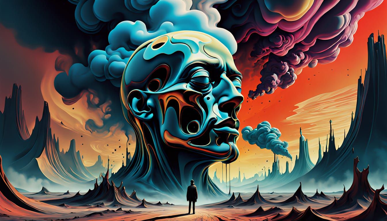 NO ANSWER NO MORE FUTURE - Surreal Apocalypse in Vibrant,...