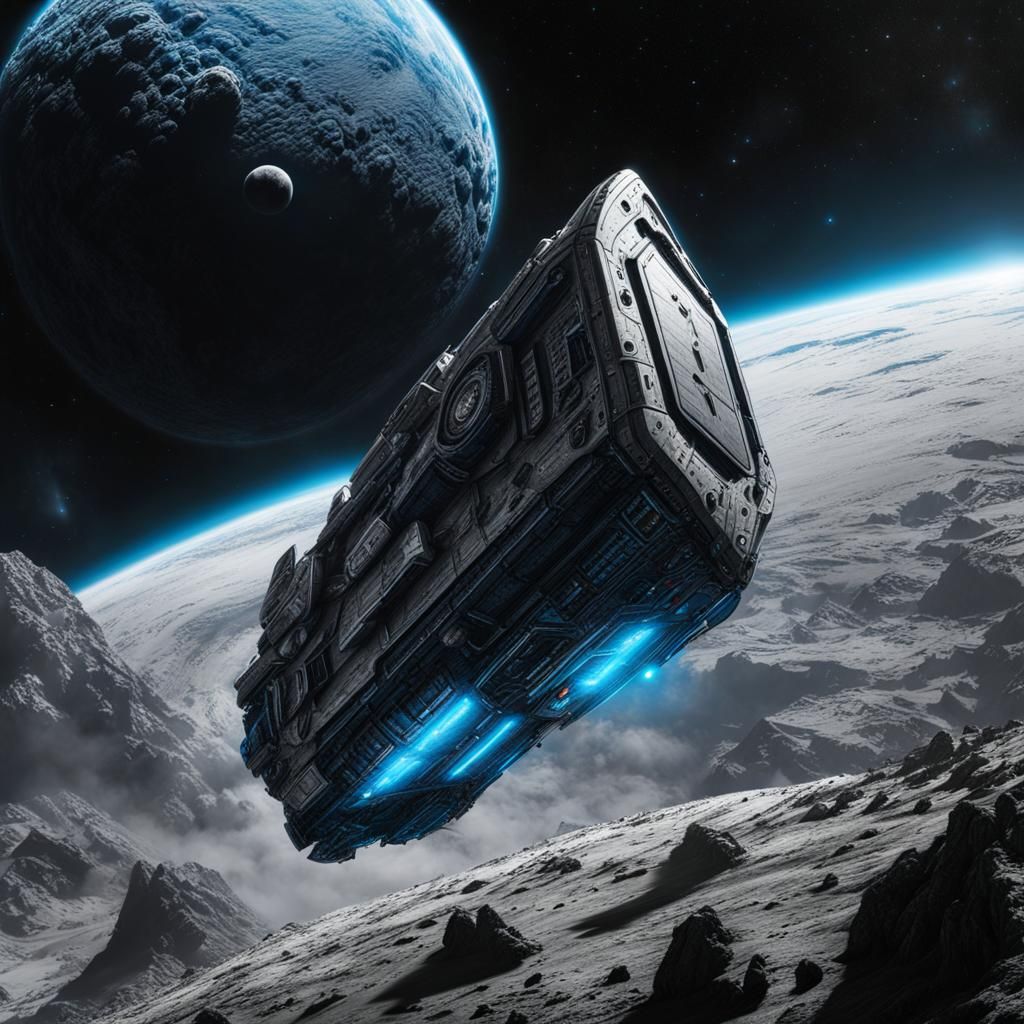 Space mine cargo barge - AI Generated Artwork - NightCafe Creator