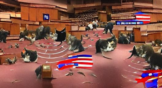 The House of Representatives but everyone is a cat and they're hissing ...