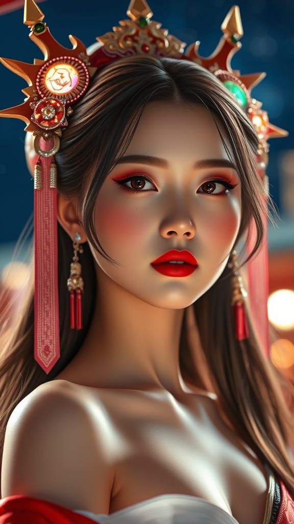 Genshin Impact Goddess Yae Miko with Flawless Red ... - AI Art