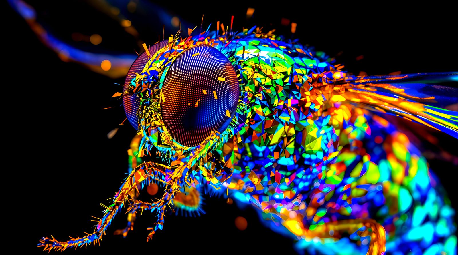 Dragonfly, Microscopic macro photography