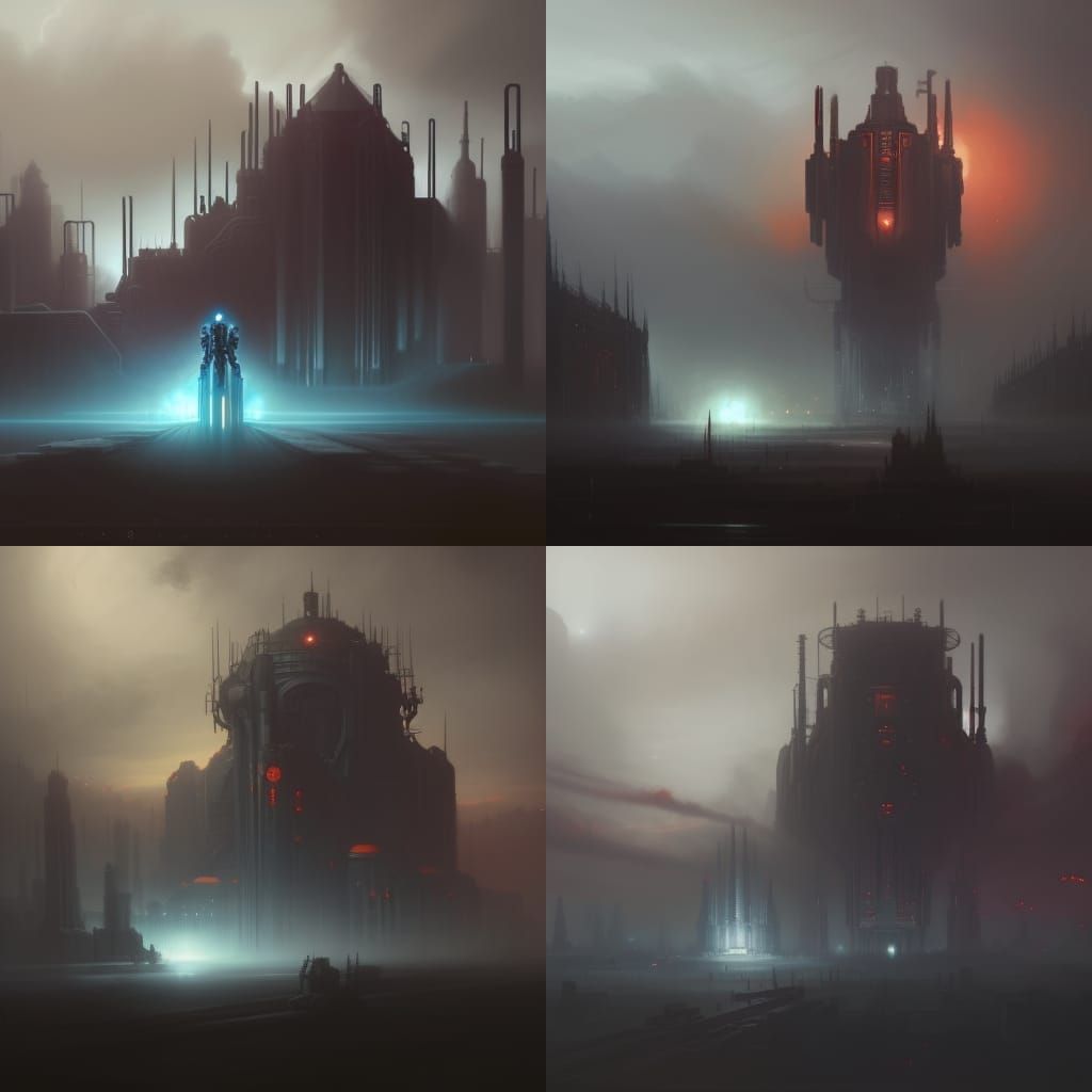 40k, dark, landscape, industrial, foreground, Adeptus Mechanicus - AI ...