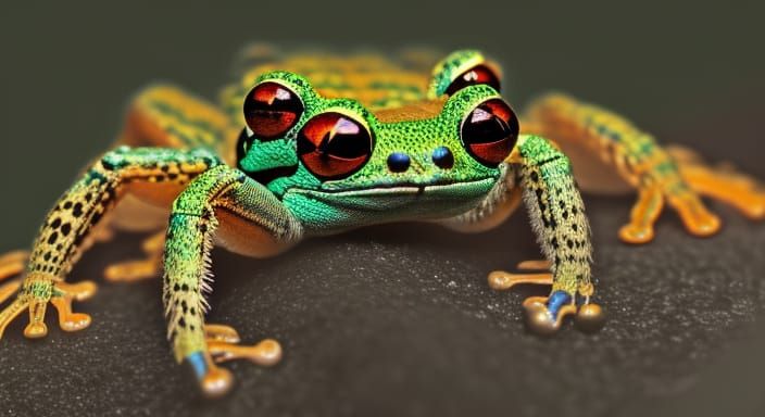 Jumping-spider-frog hybrid #14 - AI Generated Artwork - NightCafe Creator