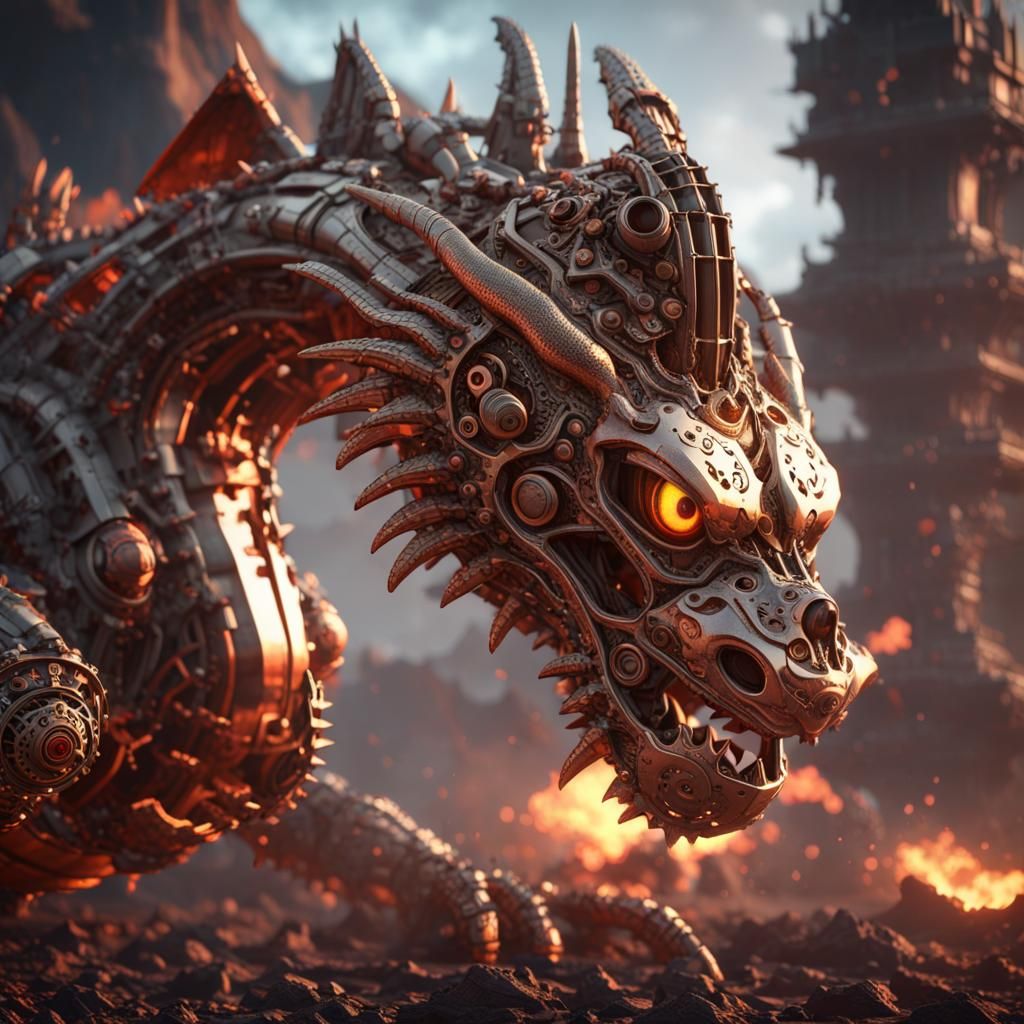 A steam punk dragon - AI Generated Artwork - NightCafe Creator