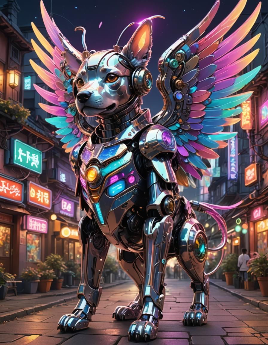 (intricately detailed fantasy artwork of a amazing transcendent cyborg ...