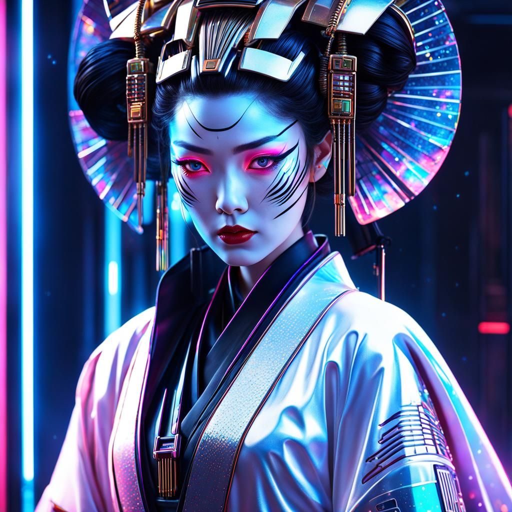 Futuristic geisha - AI Generated Artwork - NightCafe Creator