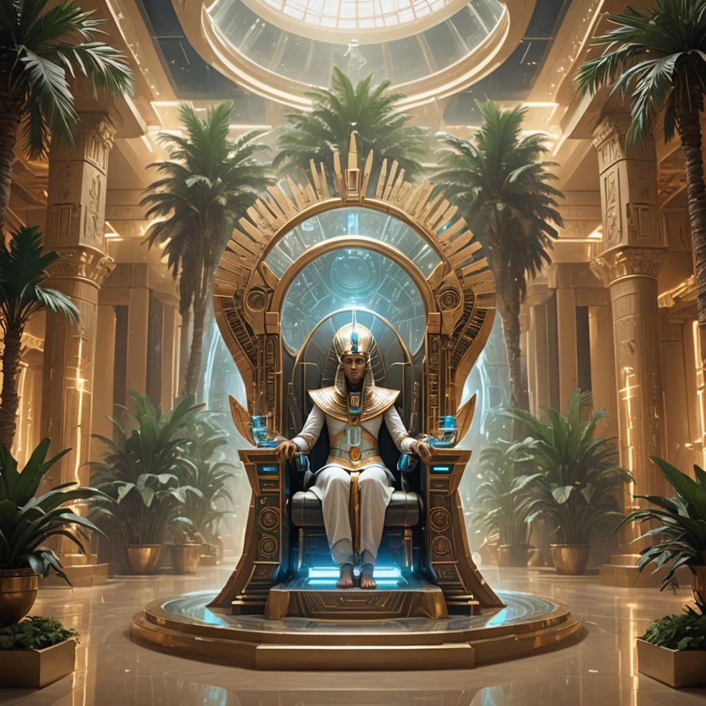 Pharaoh of year 2145 - AI Generated Artwork - NightCafe Creator