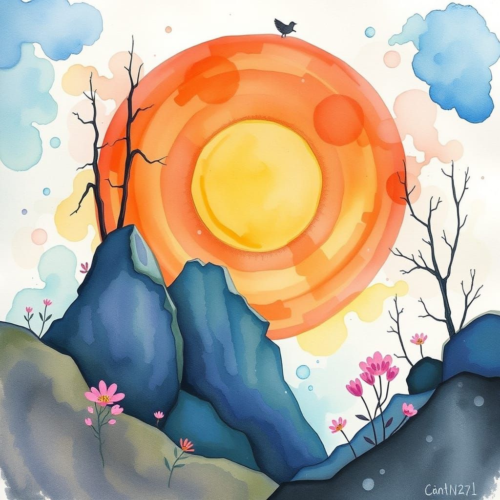 Kidcore, Liminal, Watercolor - Kidcore Meets Liminal Space i...