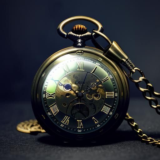 Spooky pocket watch - AI Generated Artwork - NightCafe Creator