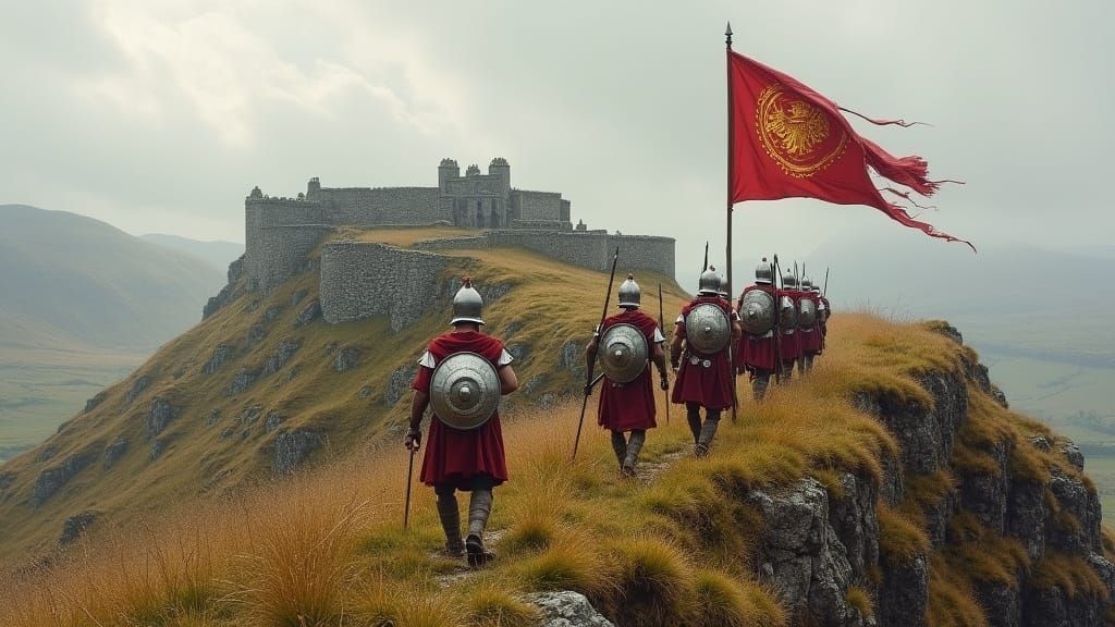 Roman Fort in Scotland's Highland Landscape - AI Art