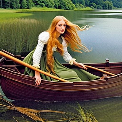Lady of Shallot - AI Generated Artwork - NightCafe Creator