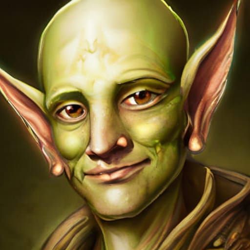 A humanized green goblin folk, fantasy rpg character portrait - AI ...
