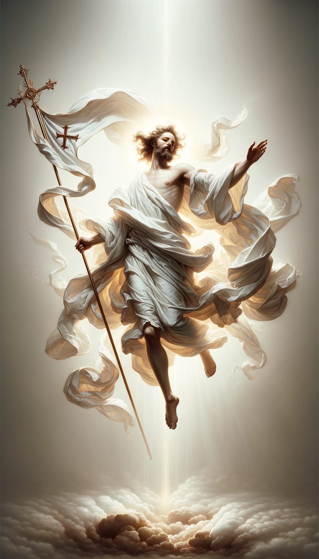 Resurrected Messiah in Ethereal Glory - AI Art