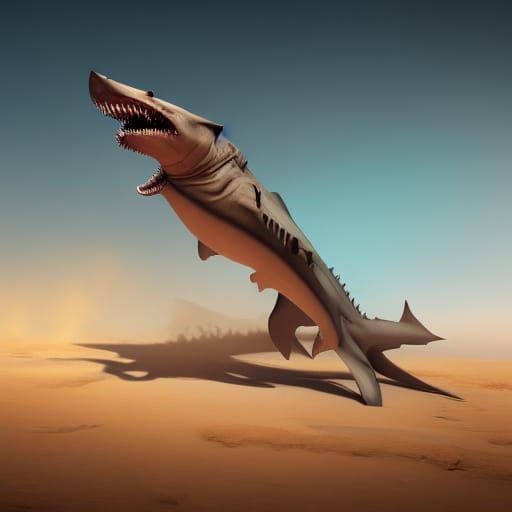 Desert shark - AI Generated Artwork - NightCafe Creator
