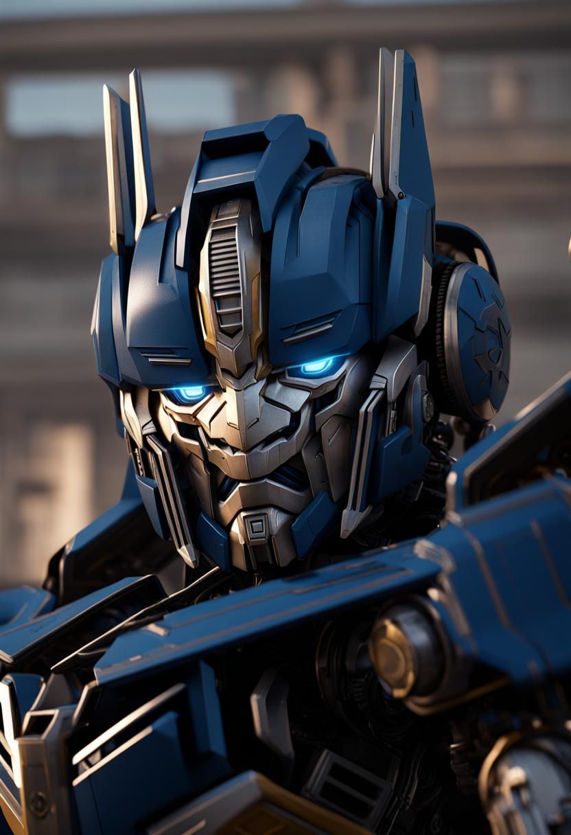 Blue Optimus Prime - AI Generated Artwork - NightCafe Creator