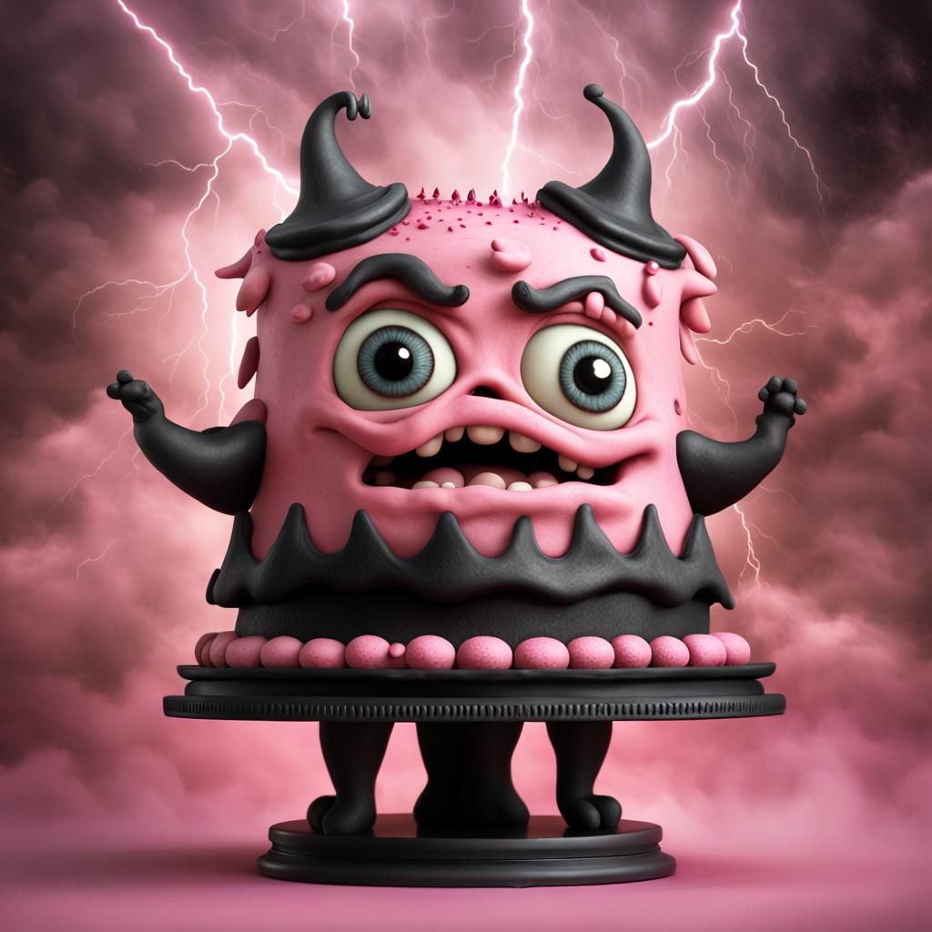 Evil cake ogre - AI Generated Artwork - NightCafe Creator