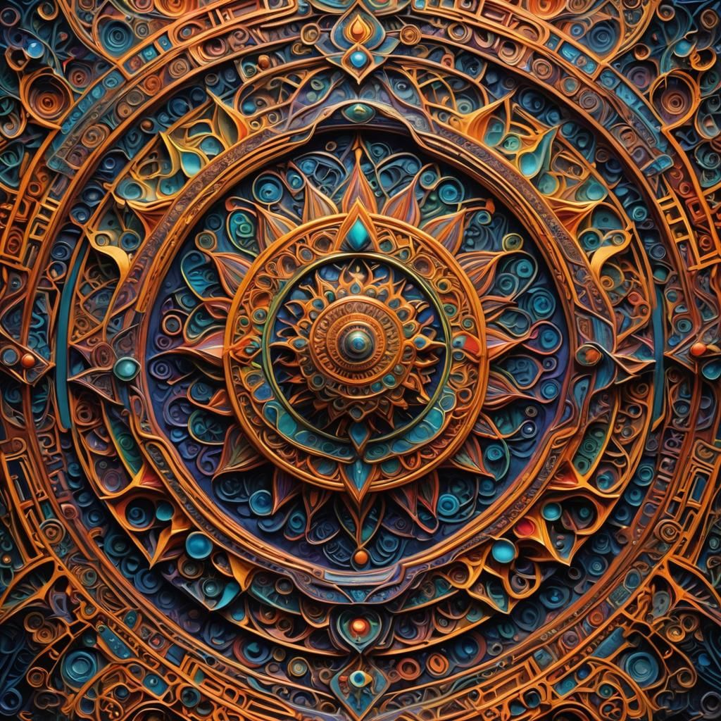 Embossed Abstract Emblem - AI Generated Artwork - NightCafe Creator