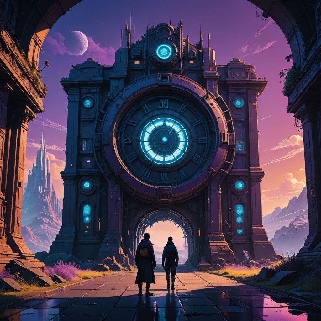 Epic Time Traveler's Odyssey in Ancient Clockwork ... - AI Art