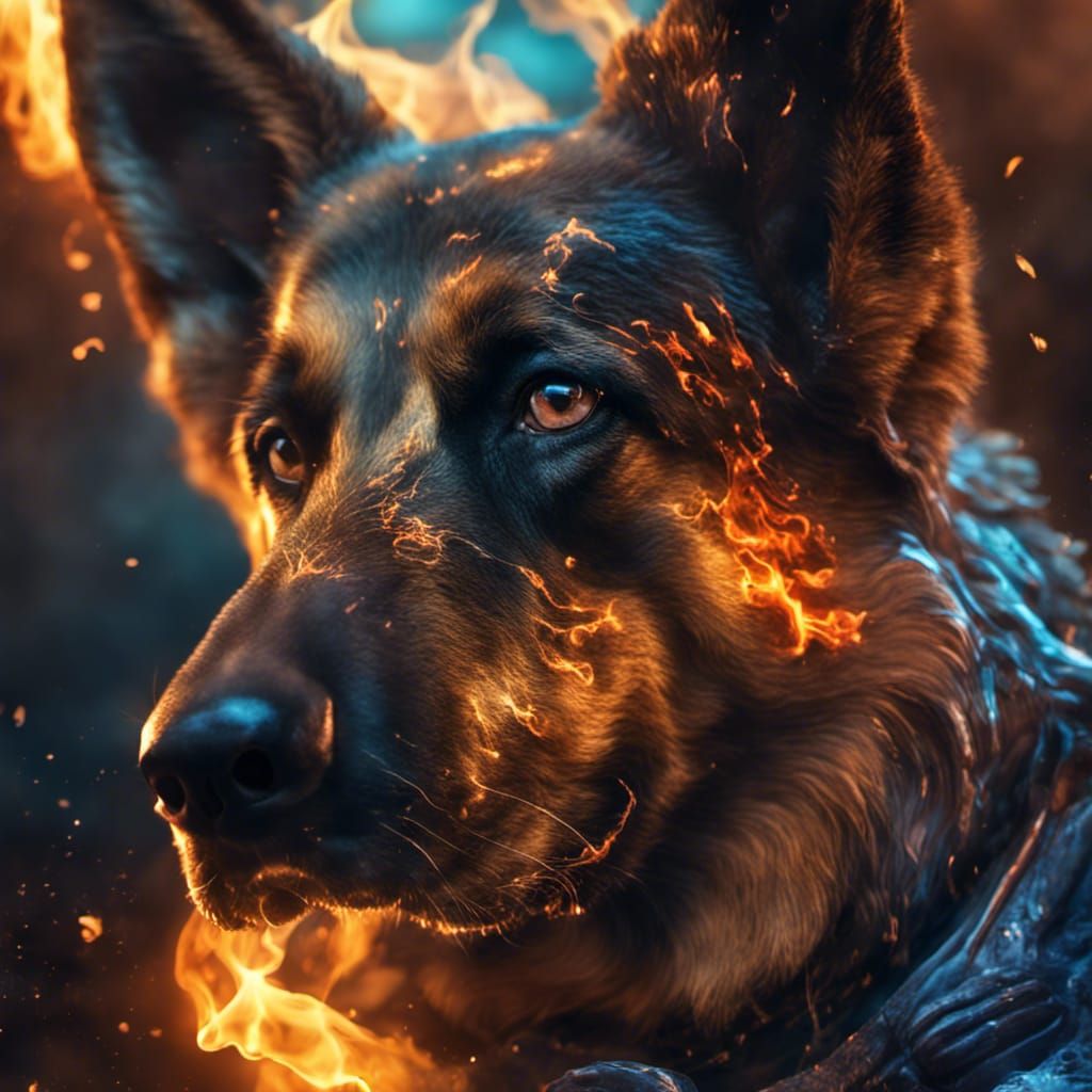 German Shepherd - AI Generated Artwork - NightCafe Creator