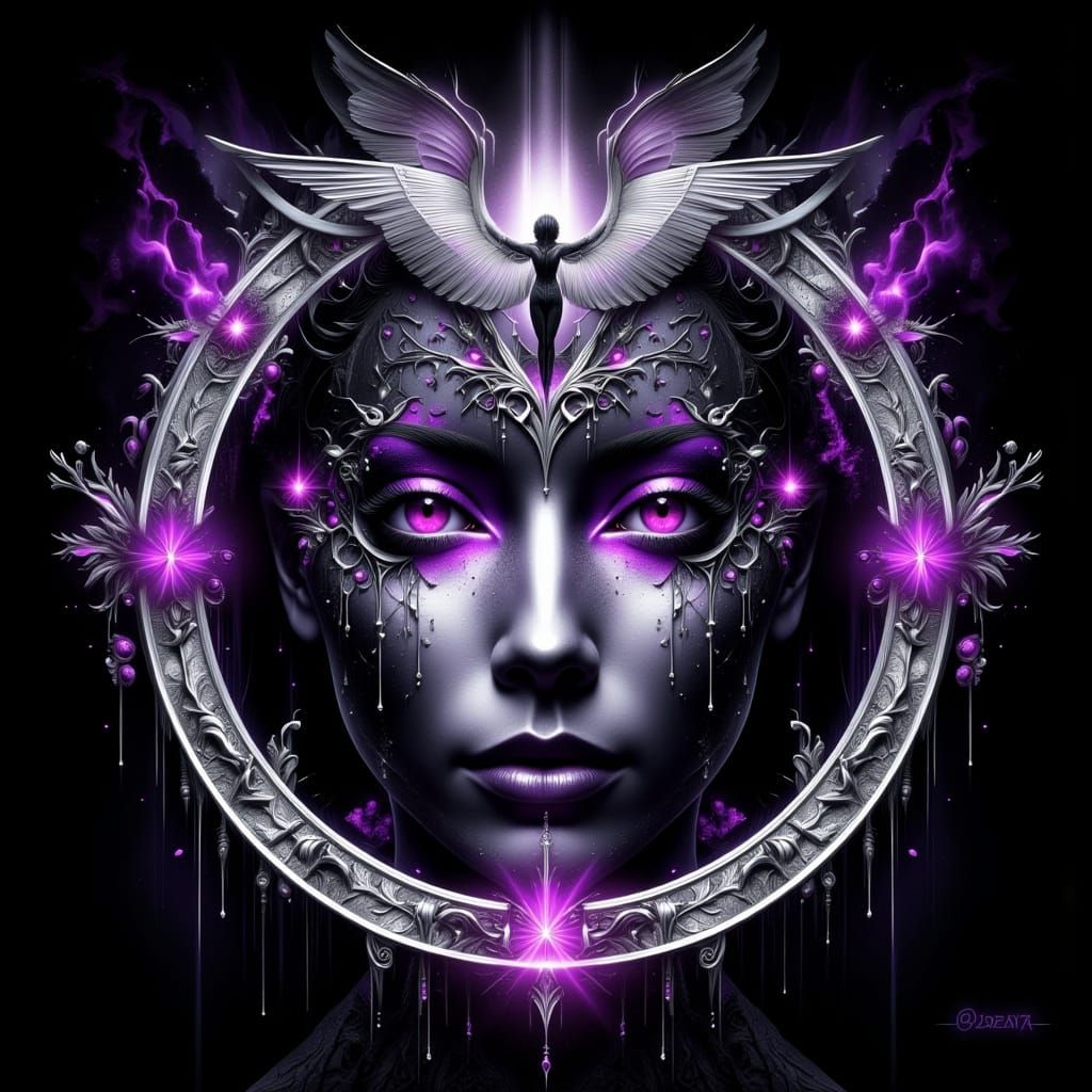 Asexual Pride Personified: Abstract Symbolism in D... - AI Art