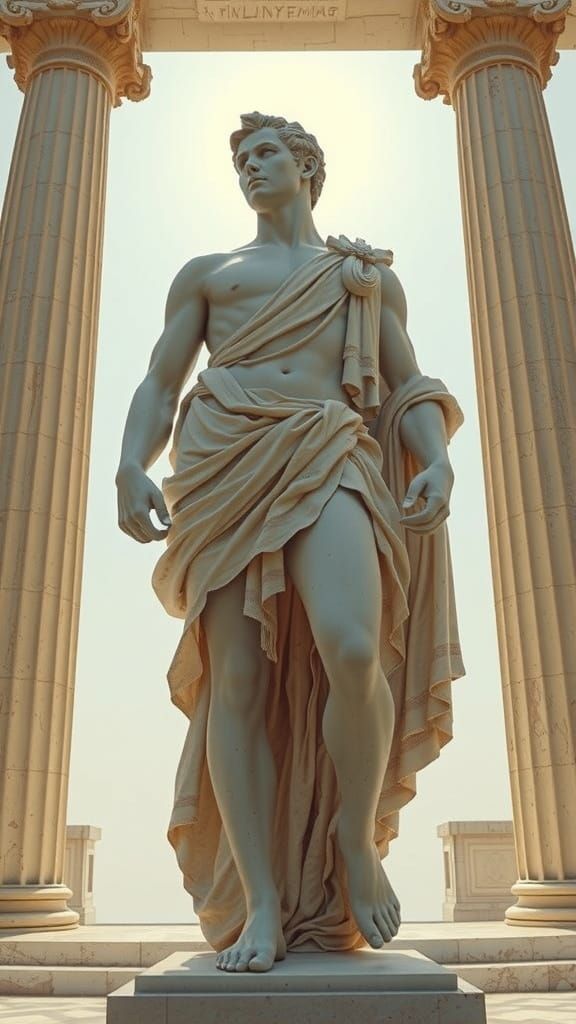 Epic Greek-Roman Statue - Epic Greek-Roman Colossus in Whit...