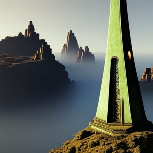 Onyx obelisk, detailed matte painting, a masterpiece, deep color ...