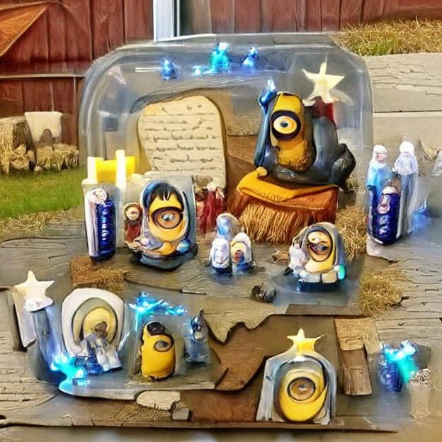 Minion nativity scene - AI Generated Artwork - NightCafe Creator