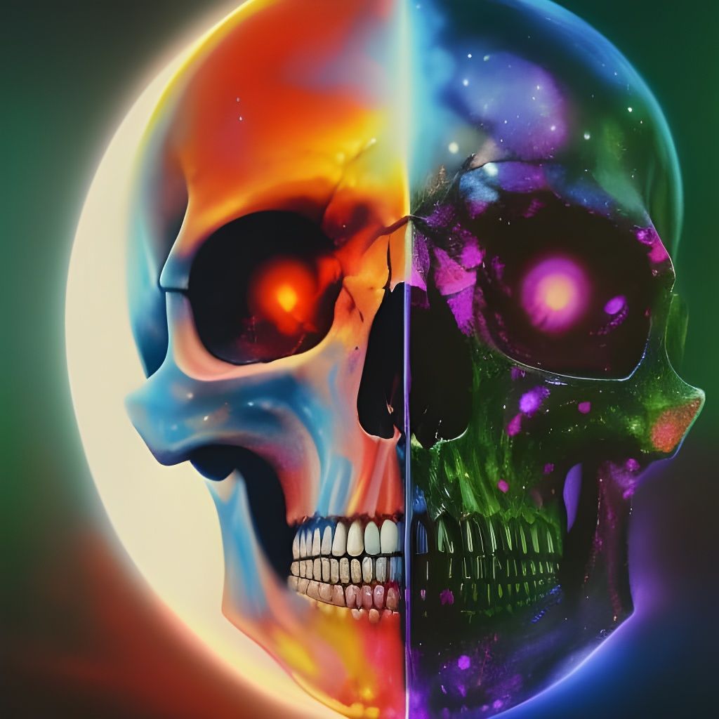Cosmic Skull #4 - AI Generated Artwork - NightCafe Creator