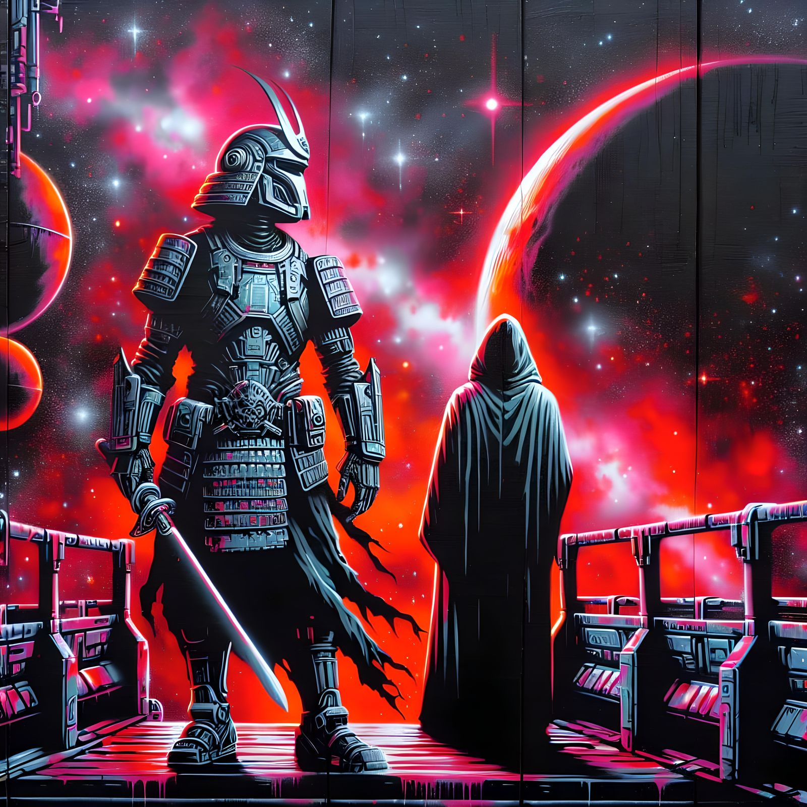 Space Samurai - AI Generated Artwork - NightCafe Creator