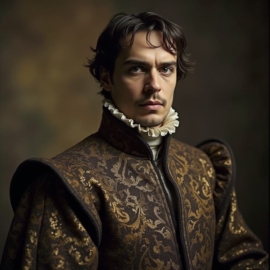 Photo of Hamlet in the style of the great photographer Karsh