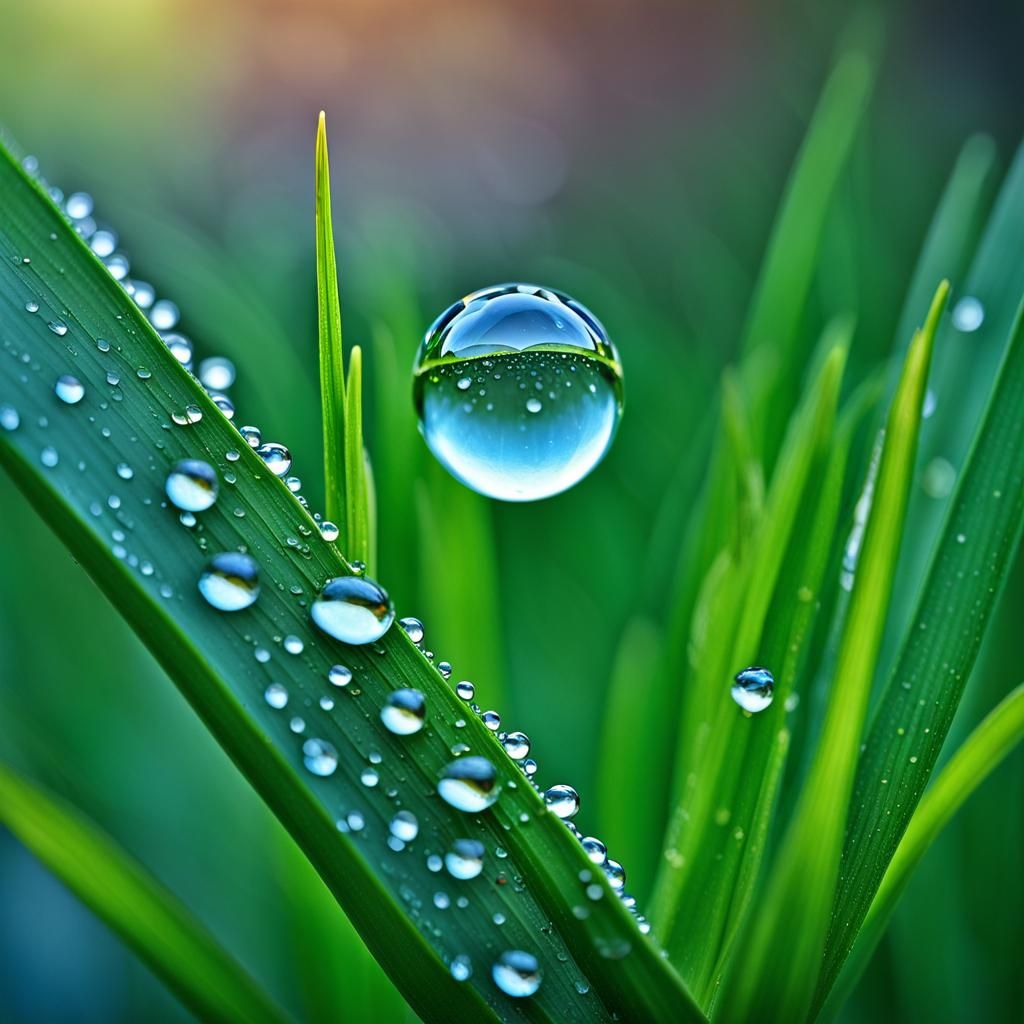 Man's life is like a drop of dew on a leaf. ~Socrates. - AI Generated ...