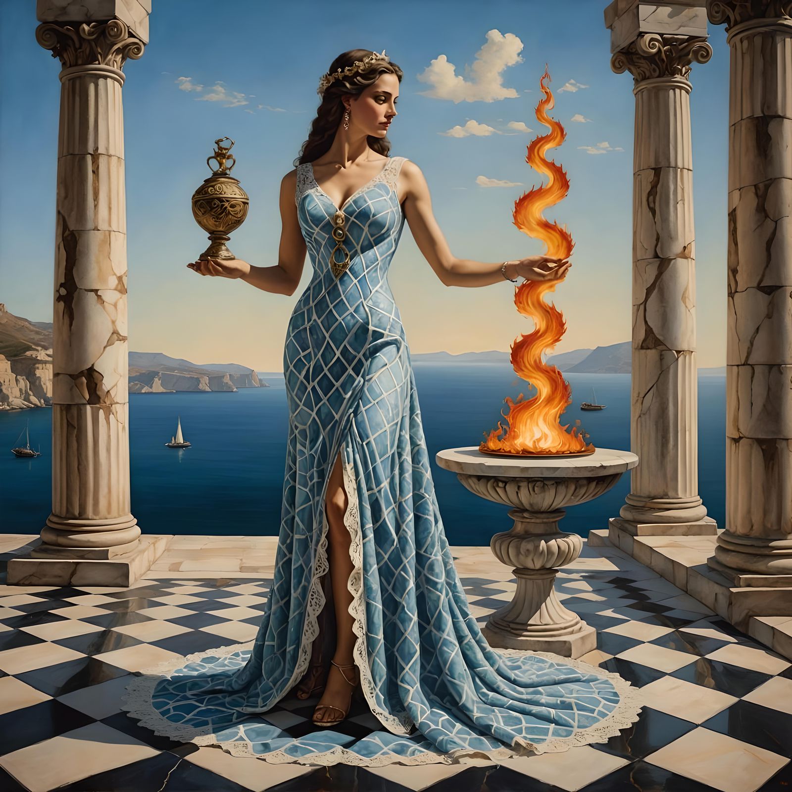 Greco Roman Pagan Priestess - AI Generated Artwork - NightCafe Creator