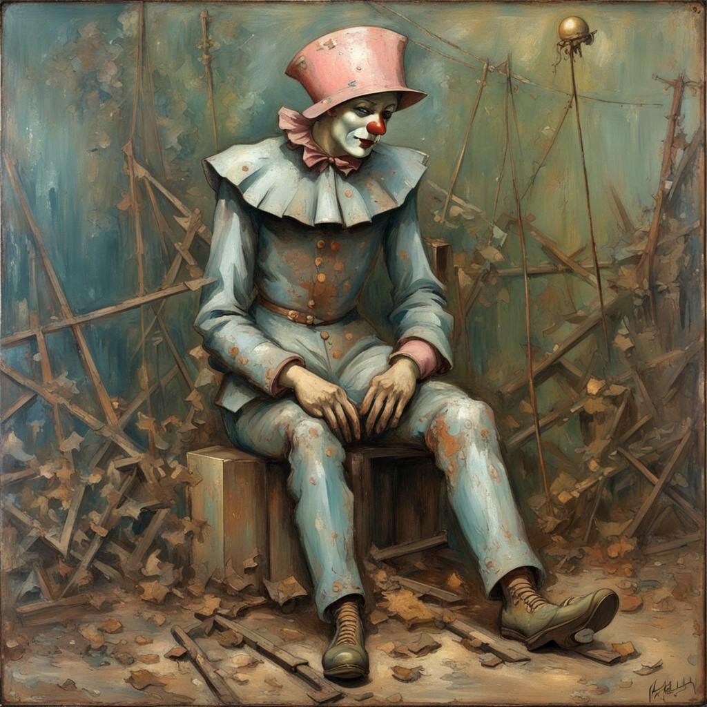 Clown K - 22 - AI Generated Artwork - NightCafe Creator