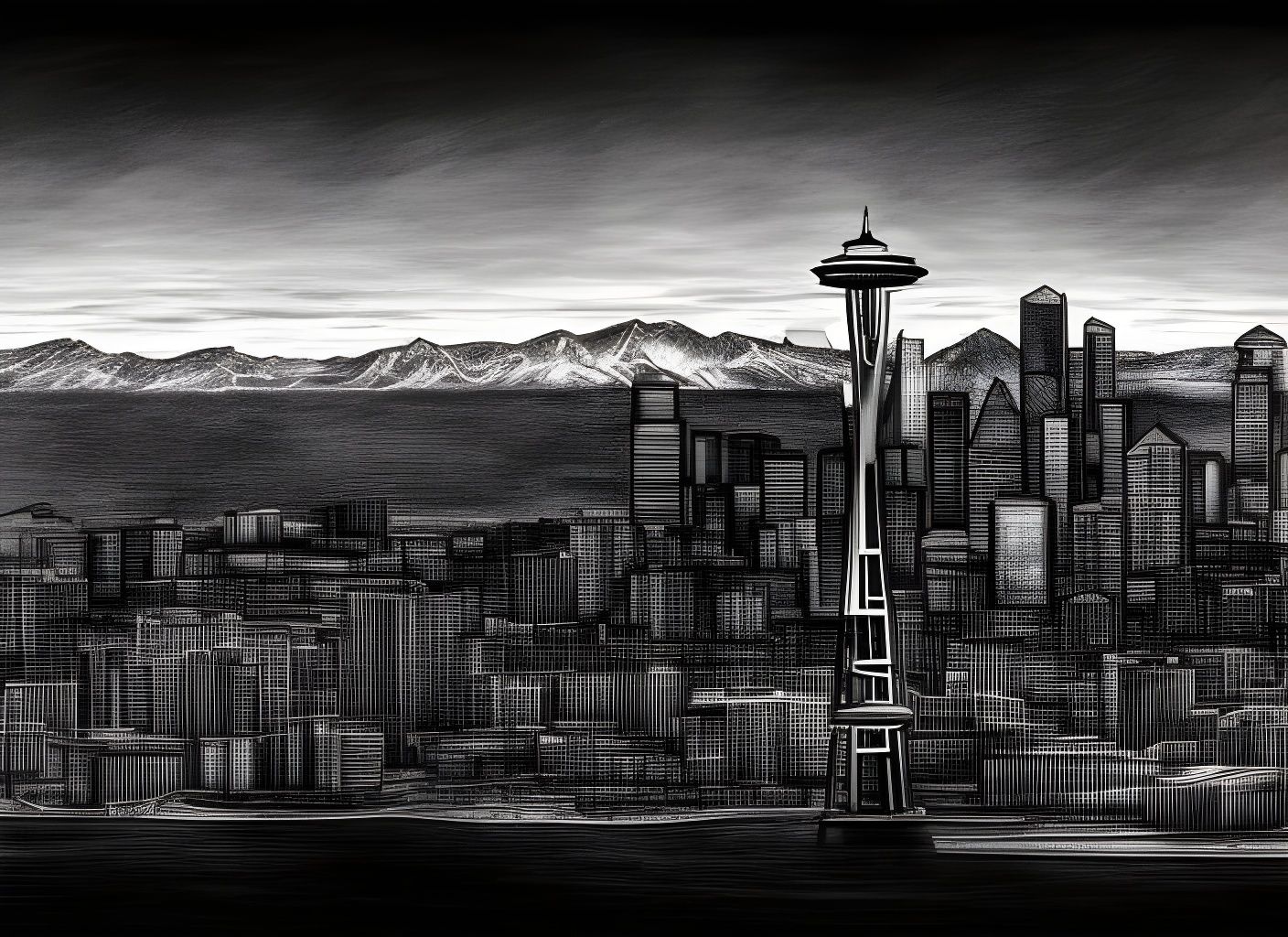 Seattle Noir - AI Generated Artwork - NightCafe Creator