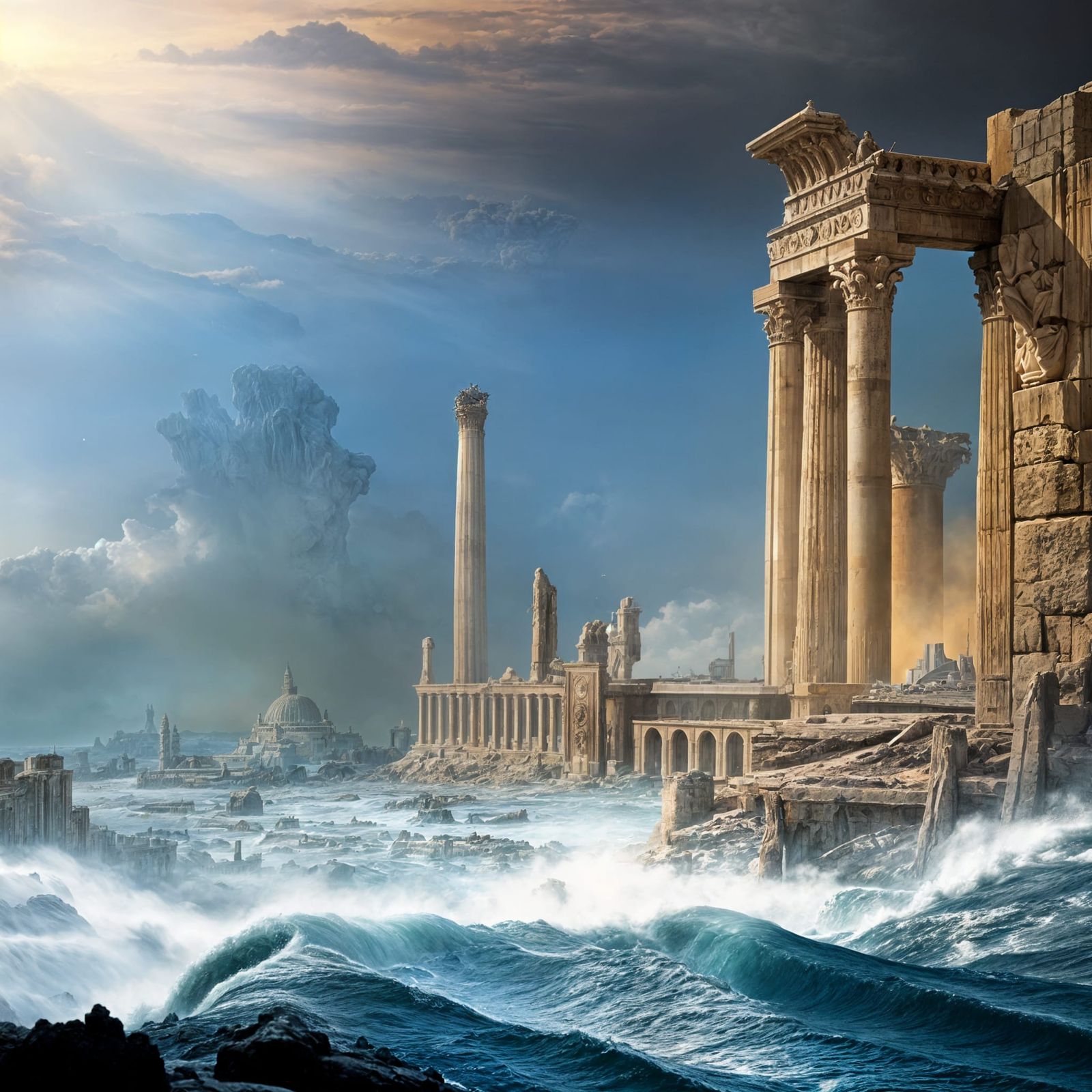 Stunned survivors witness the end of Atlantis