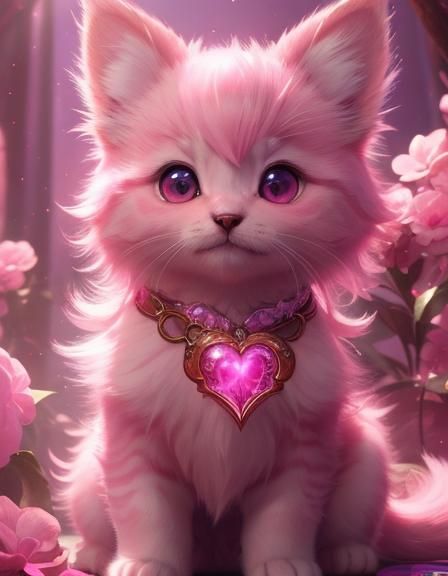 Pink Kitty - AI Generated Artwork - NightCafe Creator