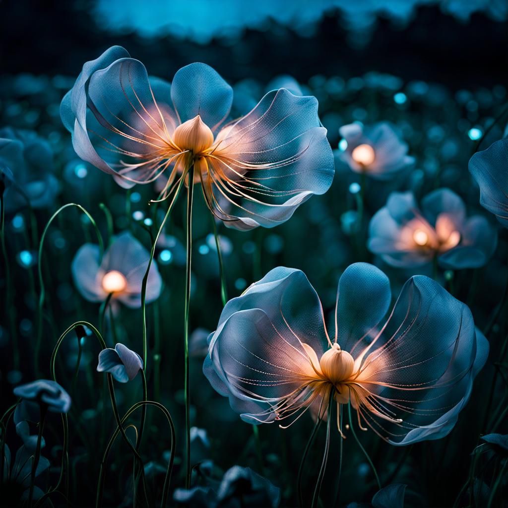 Field of the magical Flos Lucis Pulcher - AI Generated Artwork - NightCafe Creator