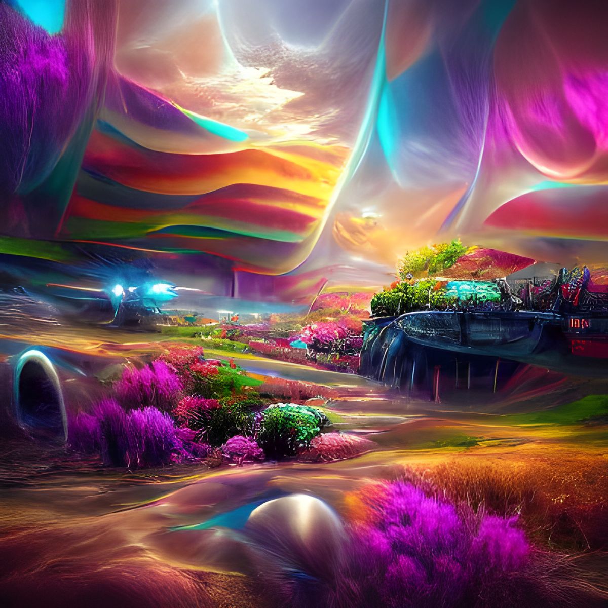 Psychedelic day - AI Generated Artwork - NightCafe Creator