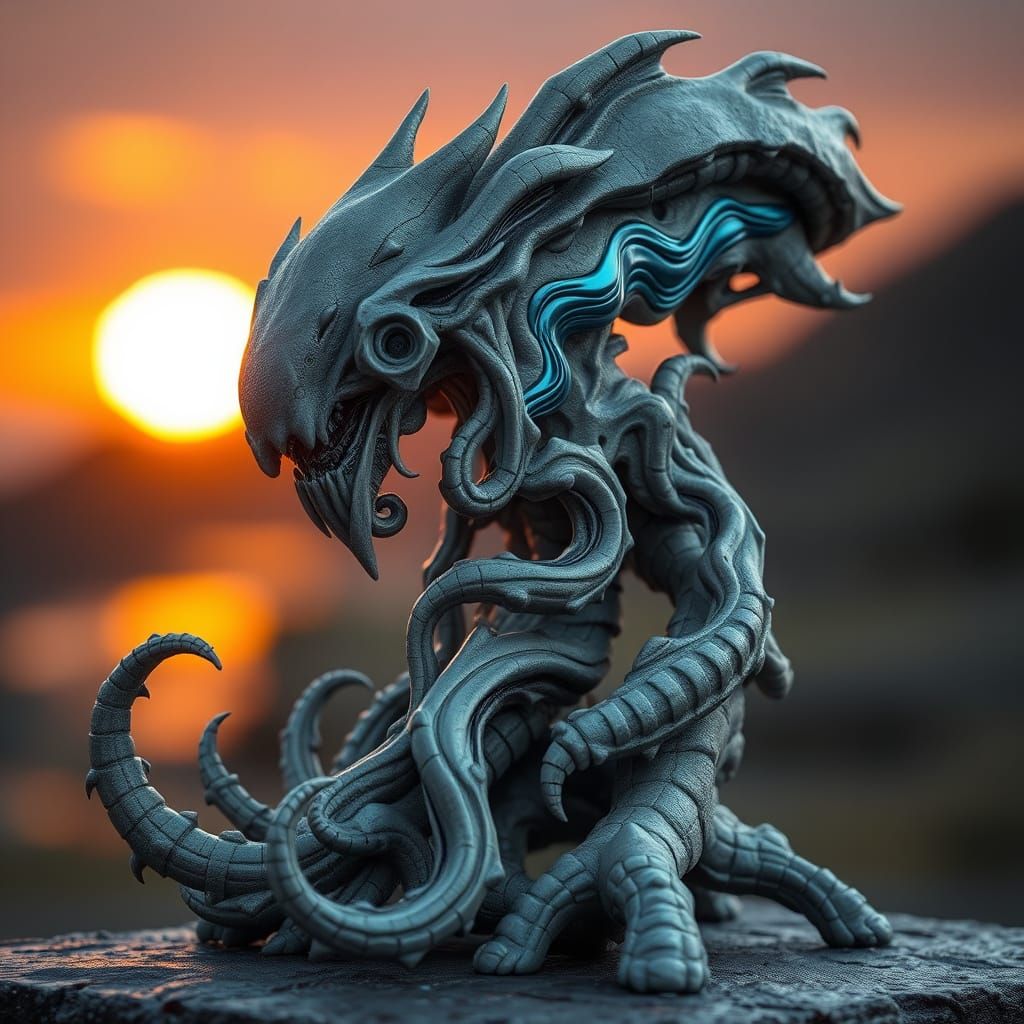 An alien form sculpture... - Surreal Biomechanical Sculpture...