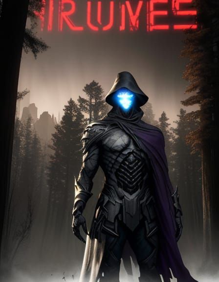 Mysterious, Shadowy Figure Emerges from Dark Fores... - AI Art