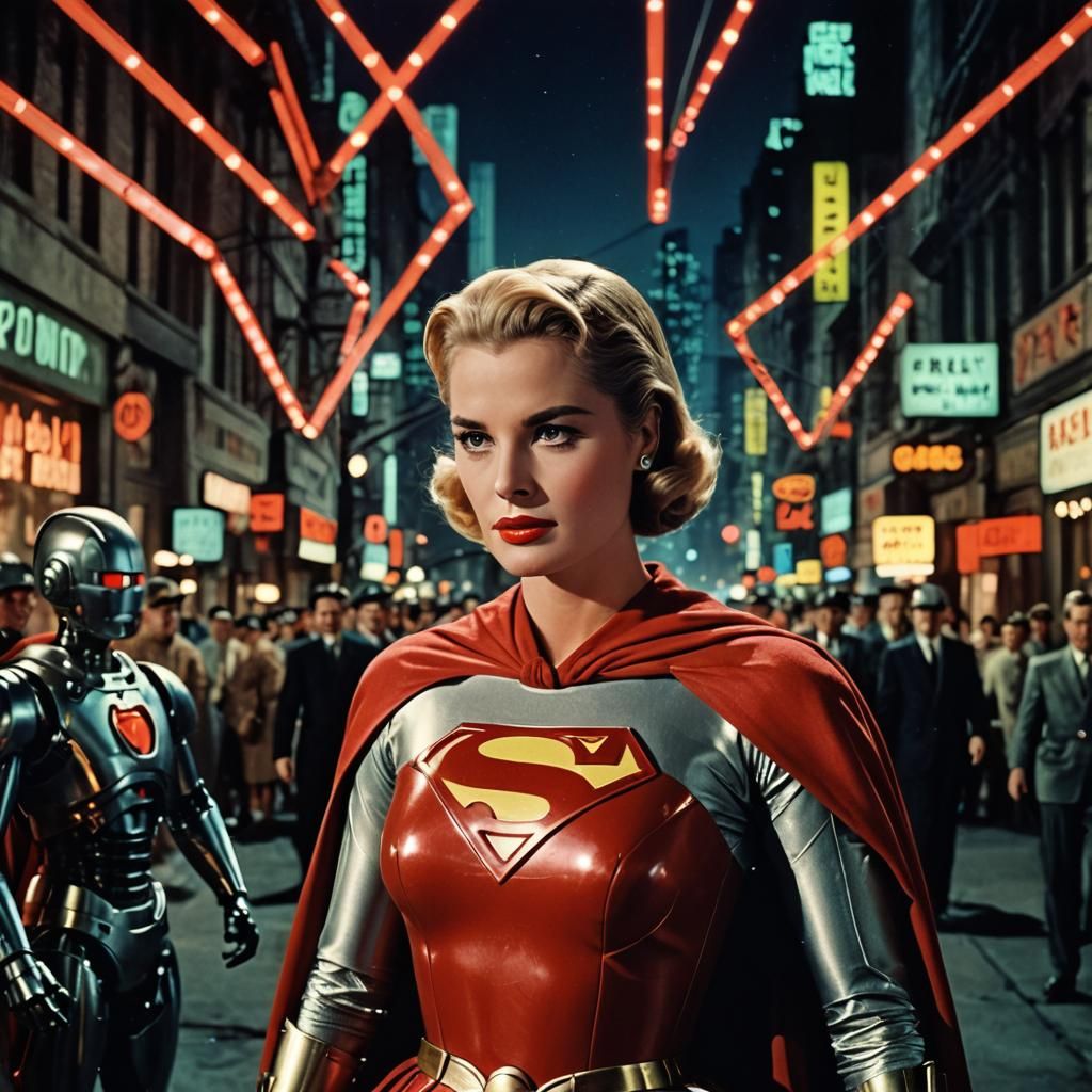Retro Supergirl - AI Generated Artwork - NightCafe Creator