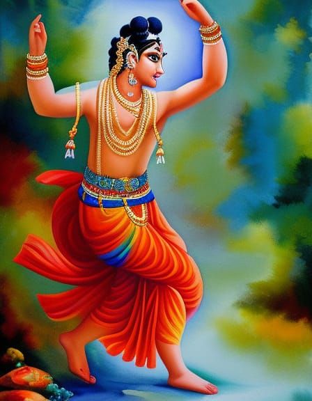 Dancing Krishna - AI Generated Artwork - NightCafe Creator