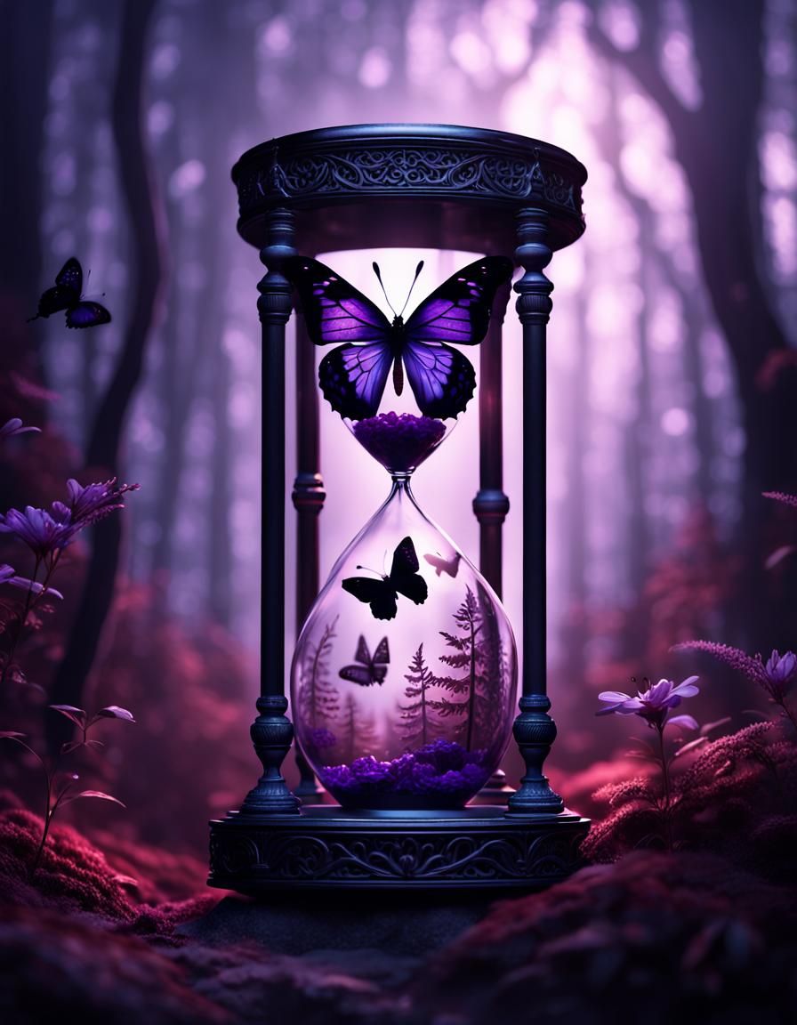 Butterfly Hourglass - AI Generated Artwork - NightCafe Creator