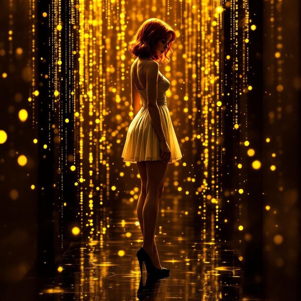 a thousand pixels / rest upon her waiting skin / silence in the glow