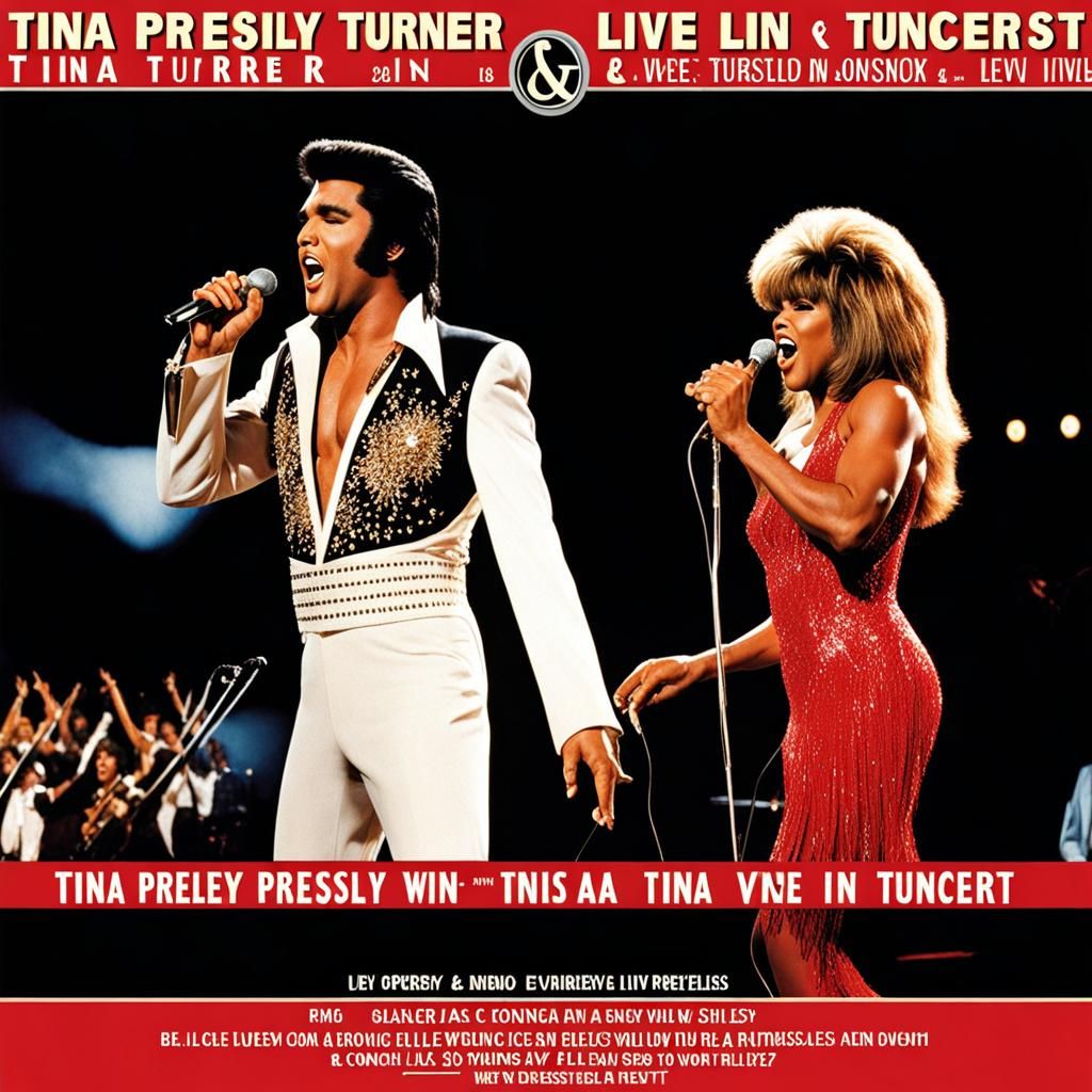 Elvis Presley & Tina Turner live in concert - AI Generated Artwork ...