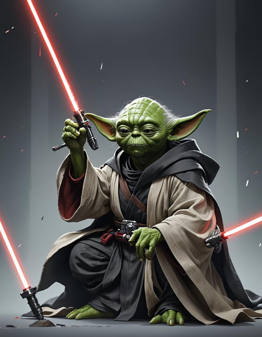 yoda as a sith lord - AI Generated Artwork - NightCafe Creator