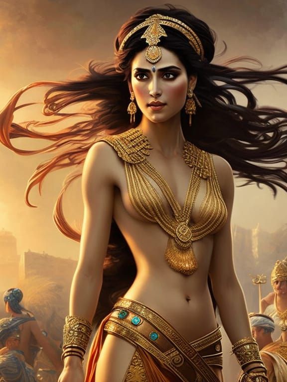 Mesopotamian Goddess Portrait in Detailed Concept ... - AI Art