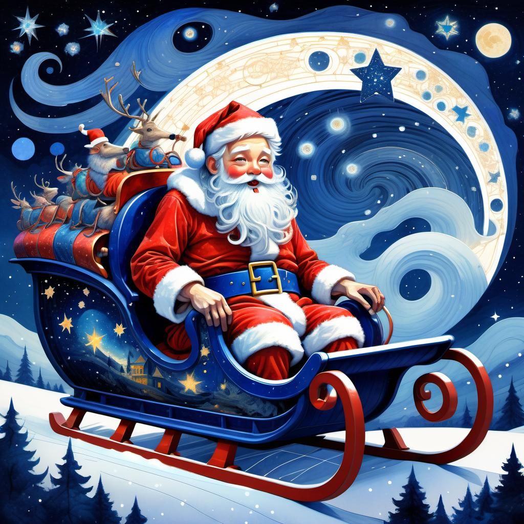 Here Comes Santa - AI Generated Artwork - NightCafe Creator